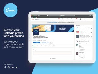 Recruitment Agency Social Media Template Collection (Canva) - Tails ...