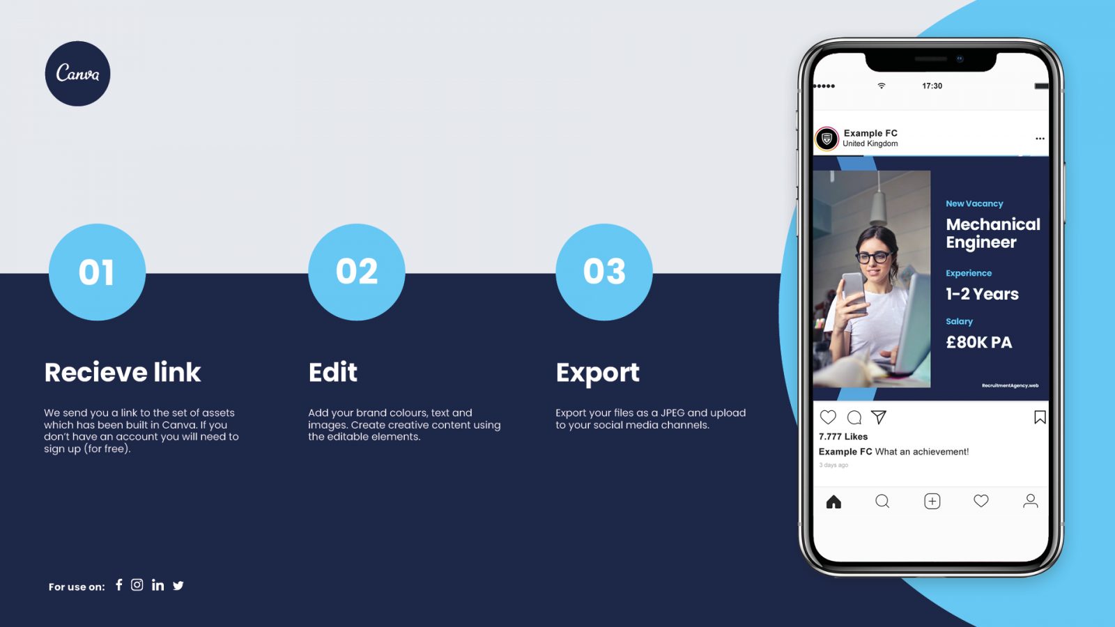 Recruitment Agency Social Media Template Collection (Canva) - Tails ...